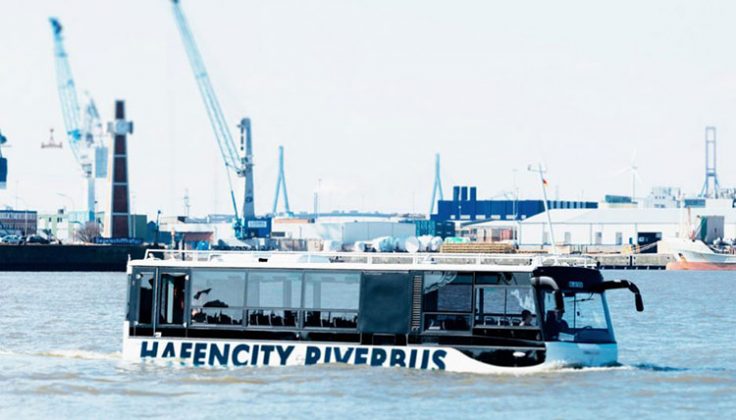 HafenCity RiverBus is the first amphibious bus in Germany