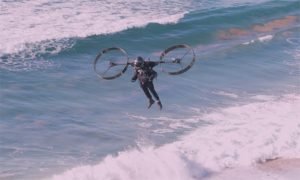 CopterPack: Electric backpack personal helicopter makes first manned flight