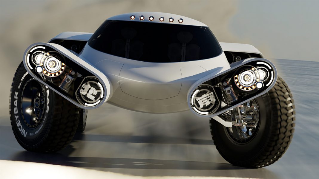 The Huntress: Electric off-road concept car with independent suspension