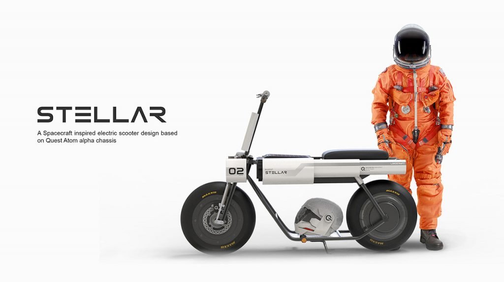 STELLAR: Solar-powered spacecraft-inspired city scooter