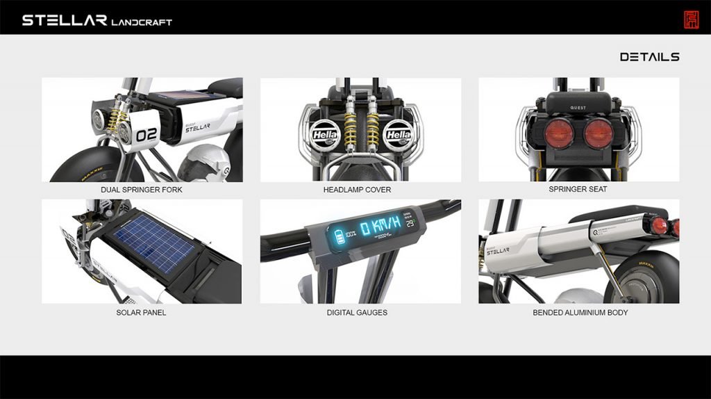 STELLAR: Solar-powered spacecraft-inspired city scooter