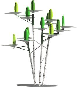 The Wind Tree silently generates electricity from gentle breezes
