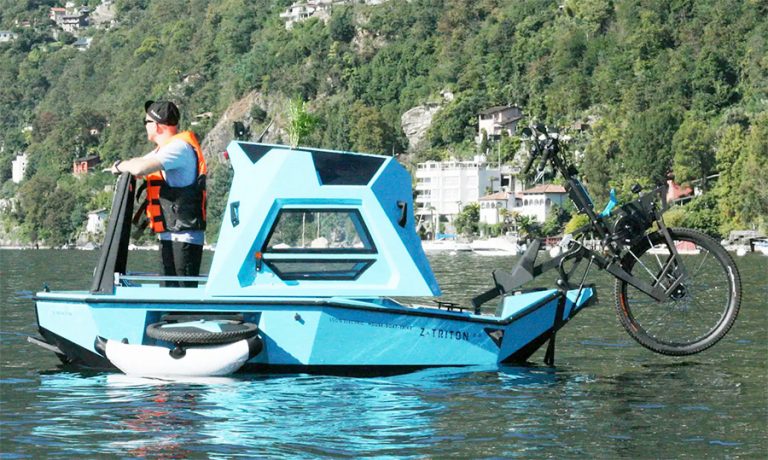 BeTRITON - Amphibious camper-trike hits production