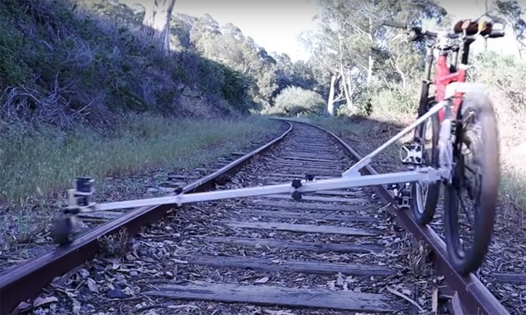 Foldable accessory transforms your bike into a Draisine to ride on ...