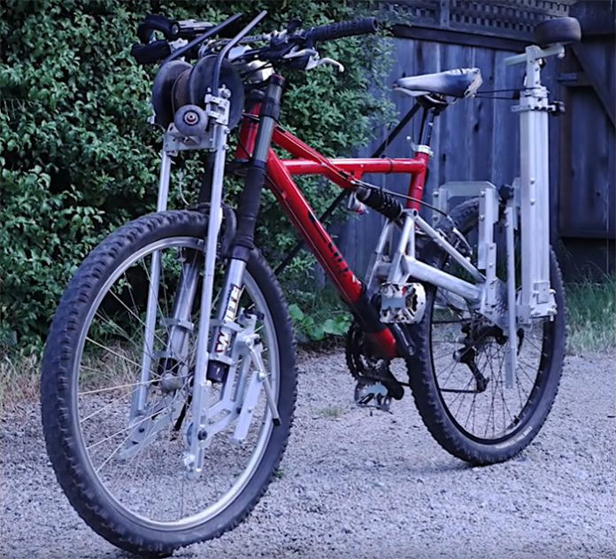 Foldable accessory transforms your bike into a Draisine to ride on ...