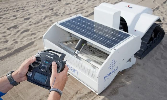 BeBot: Beach cleaning robot sifts through sand to collect trash