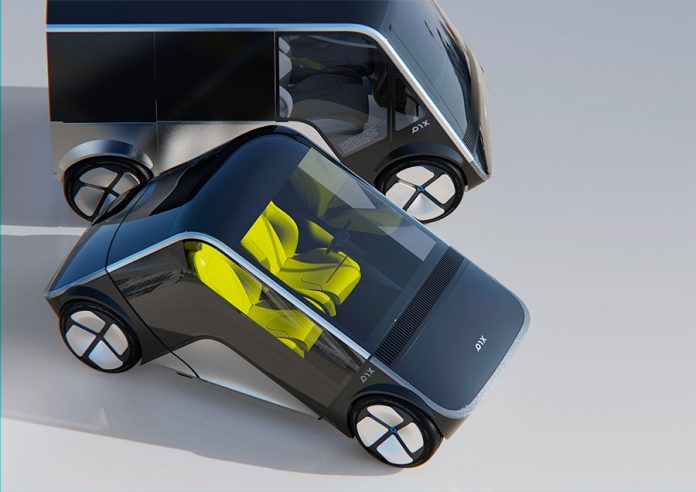 Boomerang-shaped urban mobility EV with off-road capabilities