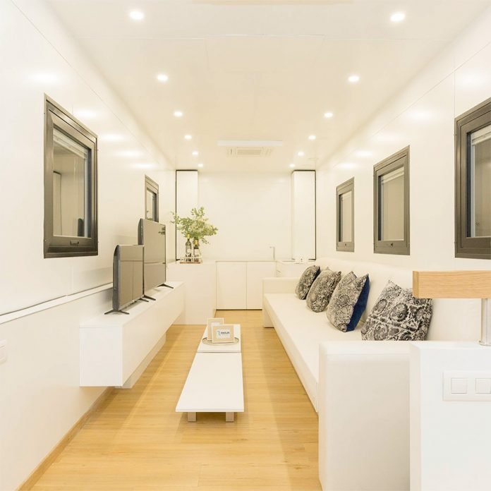 Road trip in a two-story luxury motorhome