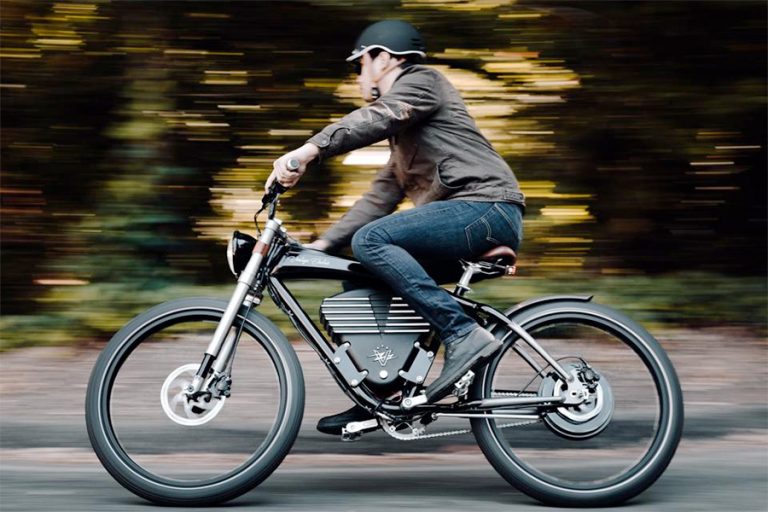 High-performance e-bike with a unique cafe racer aesthetic