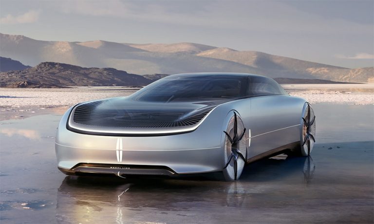 The Lincoln L100 concept car with a sleek and futuristic design