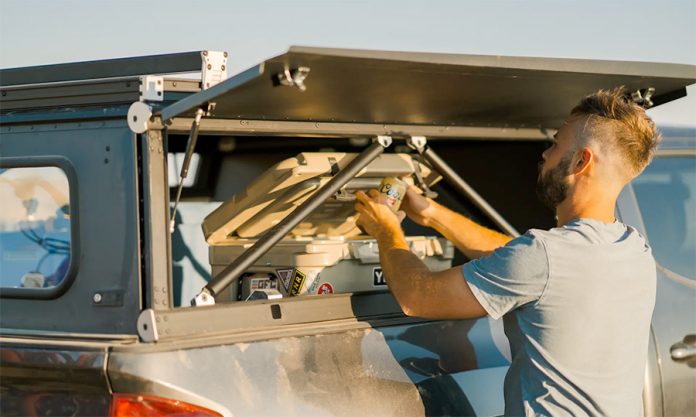 World’s strongest platform topper holds a truck