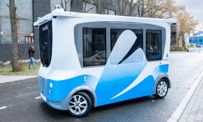 Driverless minibus 'MiCa' avoids obstacles and adapts to various ...