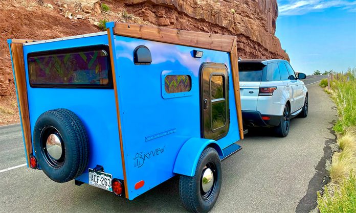 Unique stylized, lightweight, and innovative pull behind tiny home camper