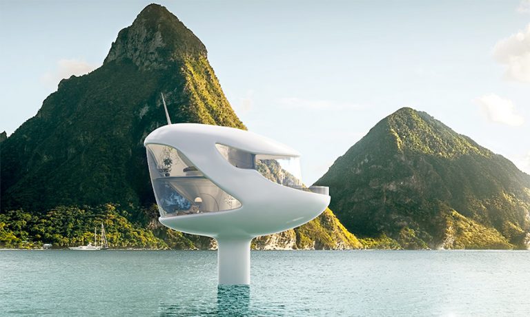 These luxurious floating pods are an eco-friendly residence on the sea