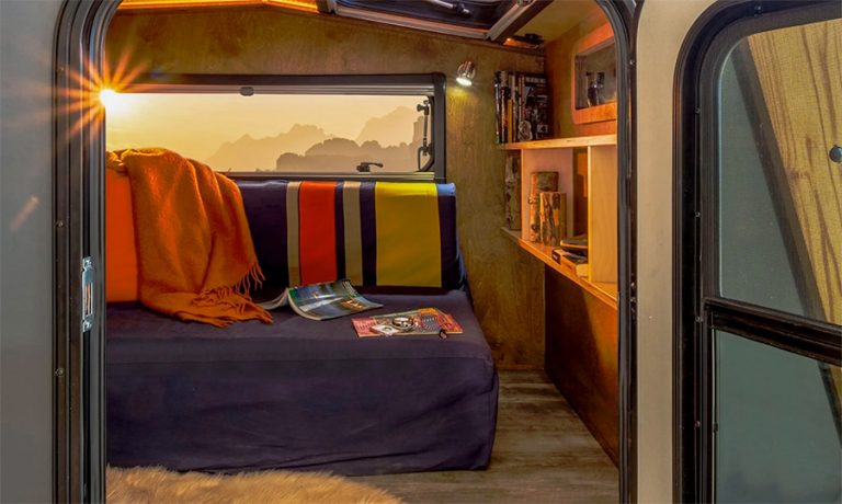 Unique stylized, lightweight, and innovative pull behind tiny home camper