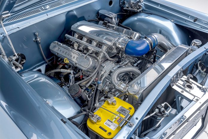 Custom 1964 Chevrolet Impala Convertible Lowrider tilts on three wheels