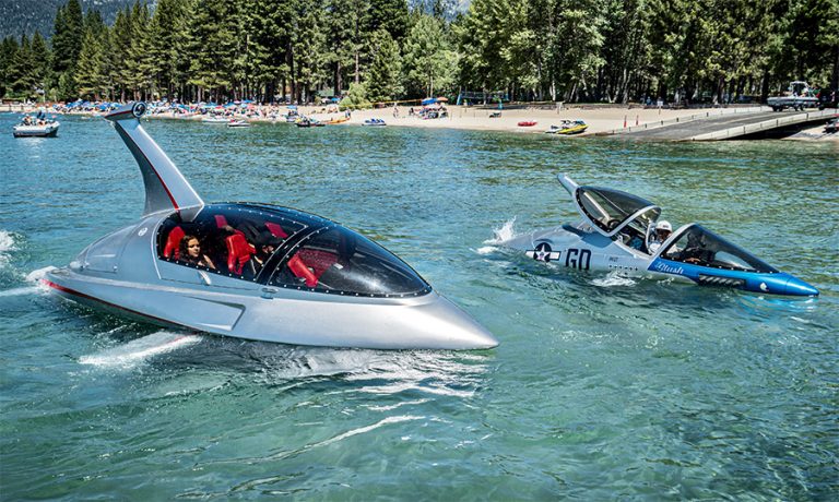 Semi-submersible Jet Shark takes multiple passengers on a thrill ride