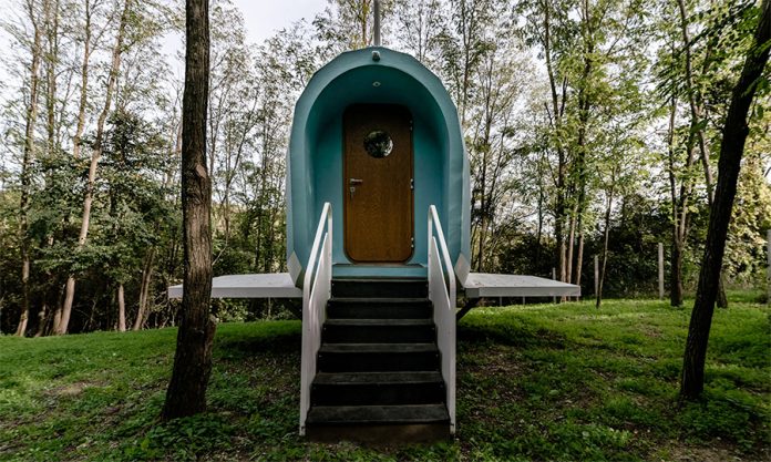 Fly high in Hungary's unique jet-shaped tiny house