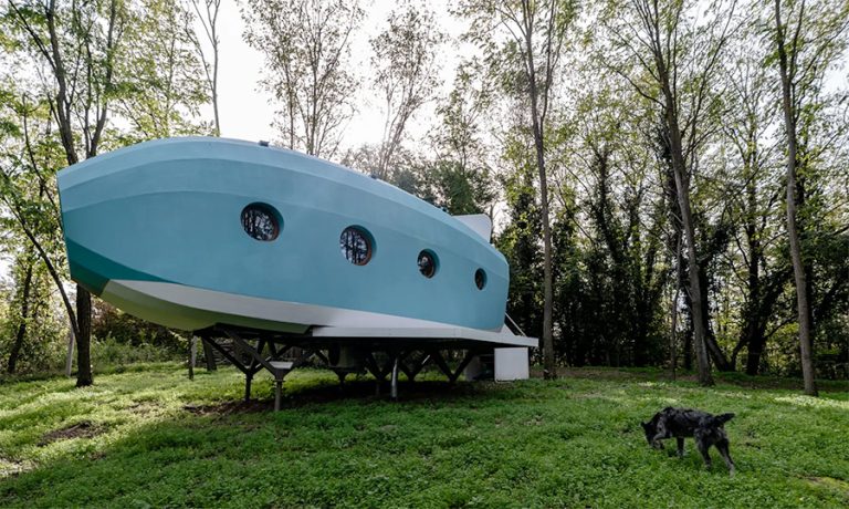 Fly high in Hungary's unique jet-shaped tiny house