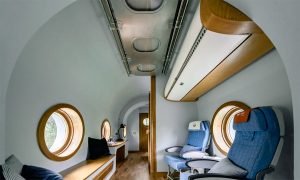 Fly high in Hungary's unique jet-shaped tiny house