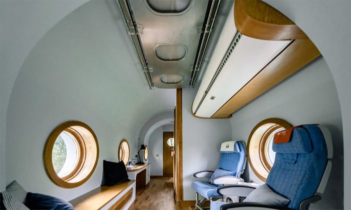 Fly high in Hungary's unique jet-shaped tiny house