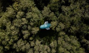 Fly high in Hungary's unique jet-shaped tiny house