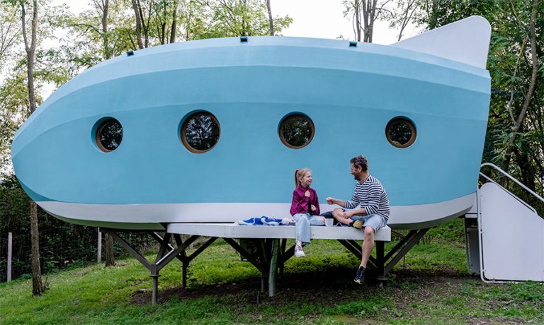 Fly high in Hungary's unique jet-shaped tiny house