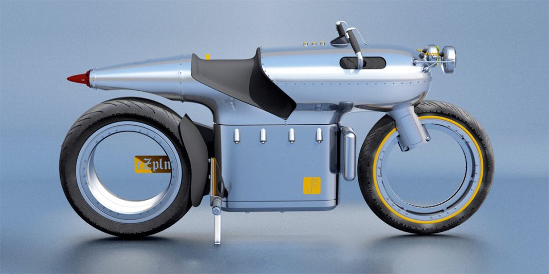 The eZpIn: A visionary electric retro-futuristic motorcycle concept