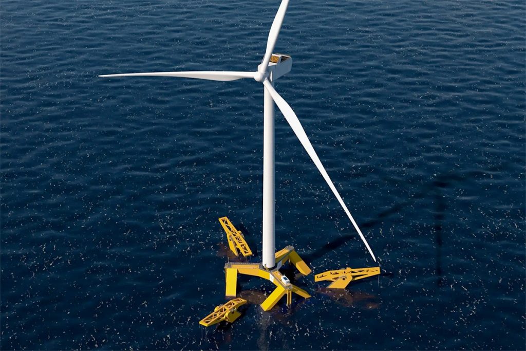 Gazelle's pivoting arms could stabilize massive floating offshore wind ...