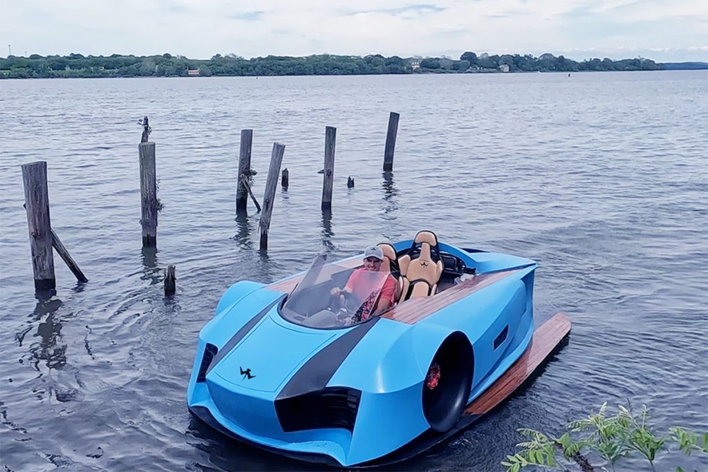 New electric sports hovercraft is fast, quiet, and it looks like a Ferrari