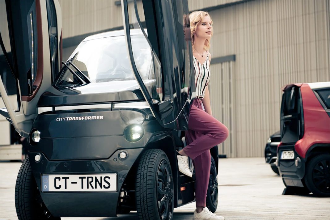 Electric microcar shape-shifts to offer motorcycle maneuvering and car ...