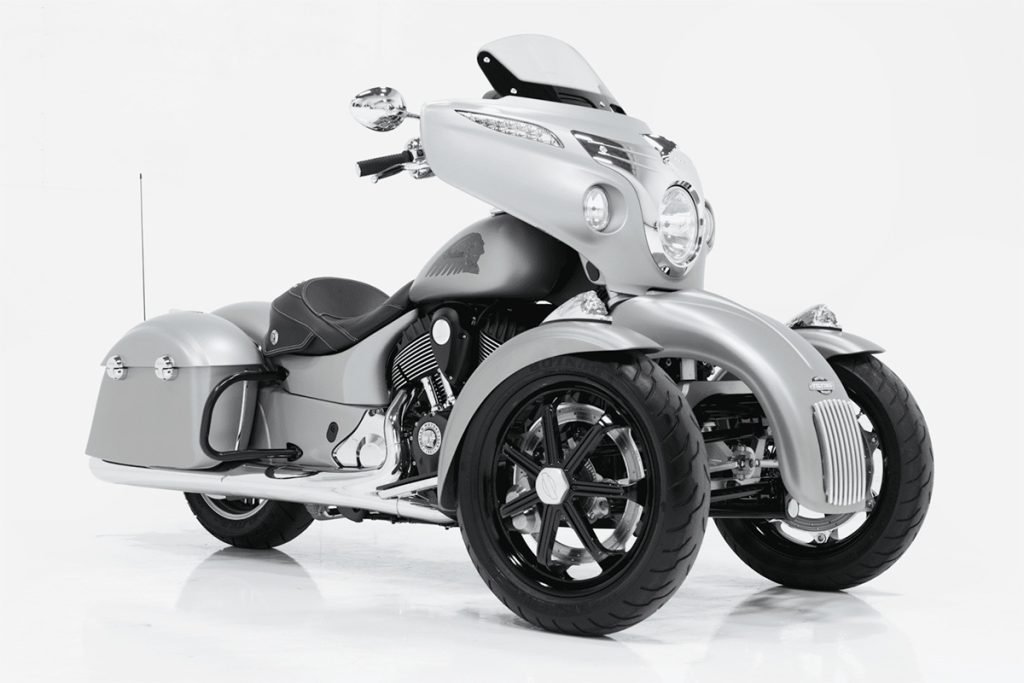 The three-wheel motorcycle conversion that lets you lean