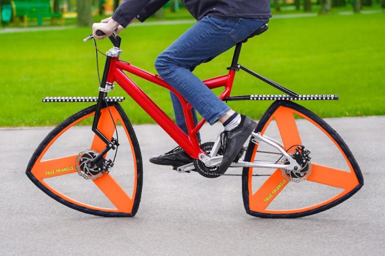 Quirky triangle-wheeled bicycle gives new meaning to 'Tricycle'
