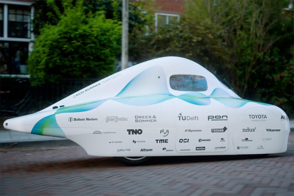 Eco-Runner's hydrogen city car concept sets Guinness distance record
