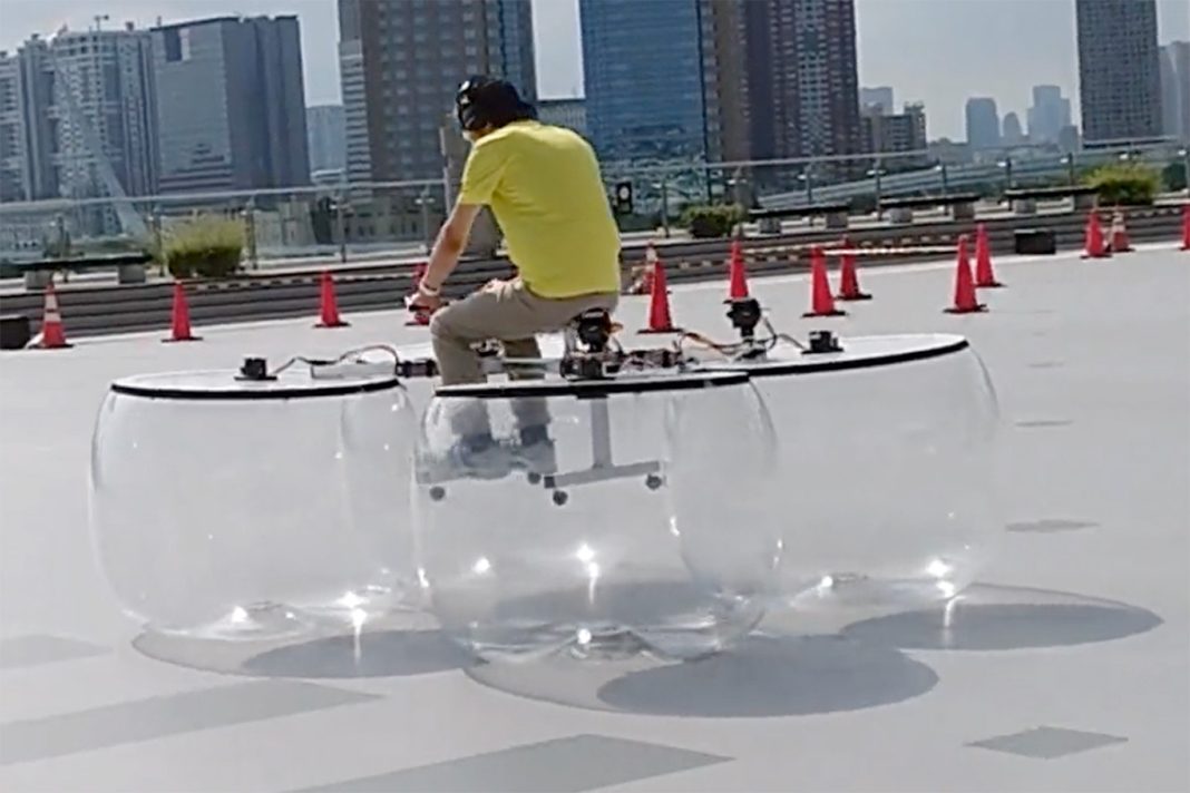 Inventor turns leaf blower into a hovercraft