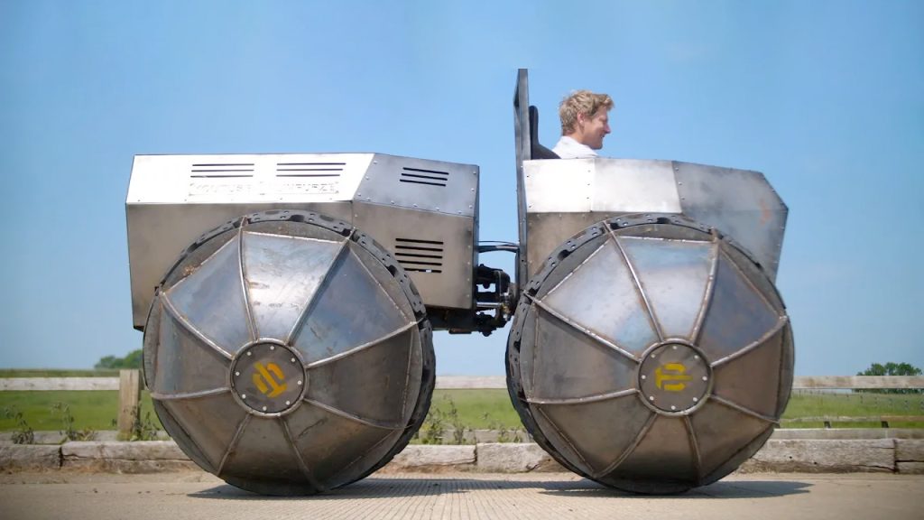 Inventor re-purposes old tractor into an all-terrain, armored 'rhino tank'