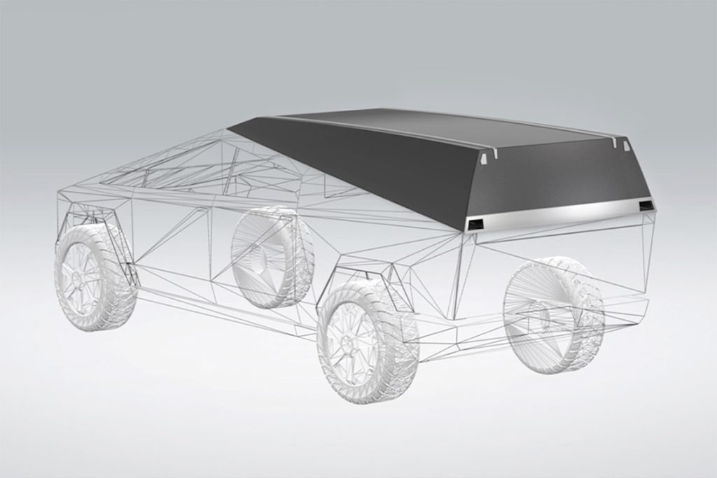 The Prototype Wedge Camper for the Tesla Cybertruck by Space Campers