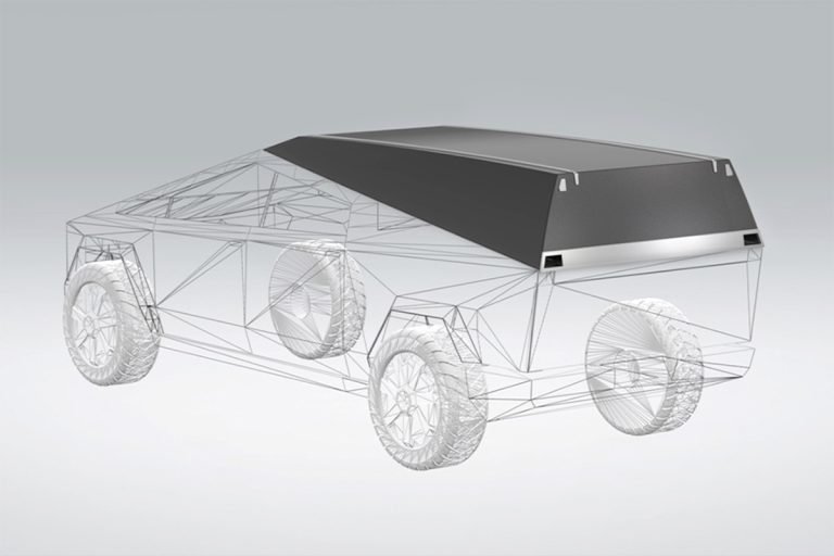 The Prototype Wedge Camper for the Tesla Cybertruck by Space Campers