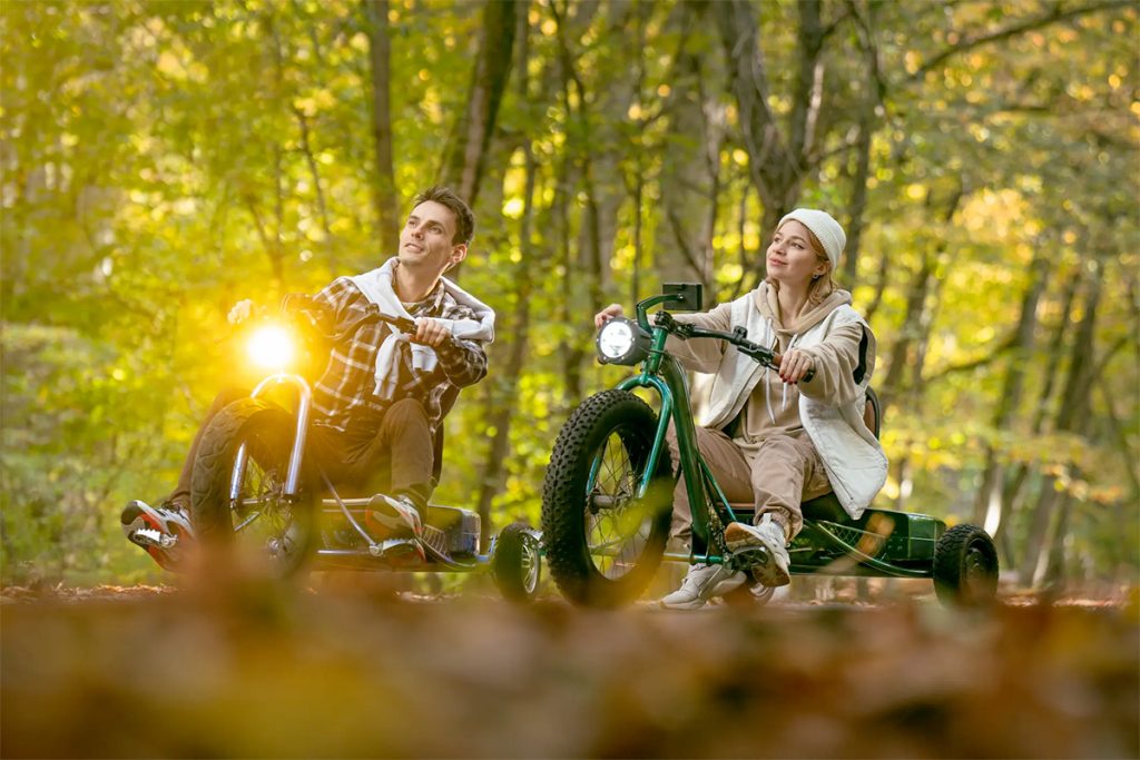 Long-range e-trike with puncture-proof tires is designed for sand ...
