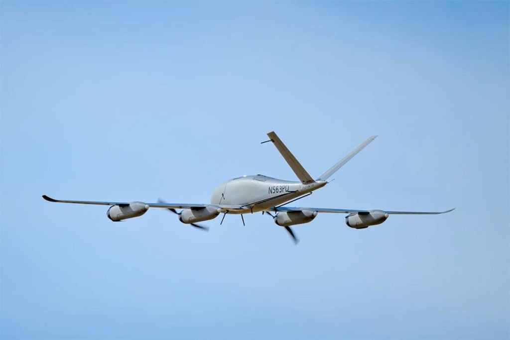 Pterodynamics' Transwing eVTOL with unique dihedral folding wing system