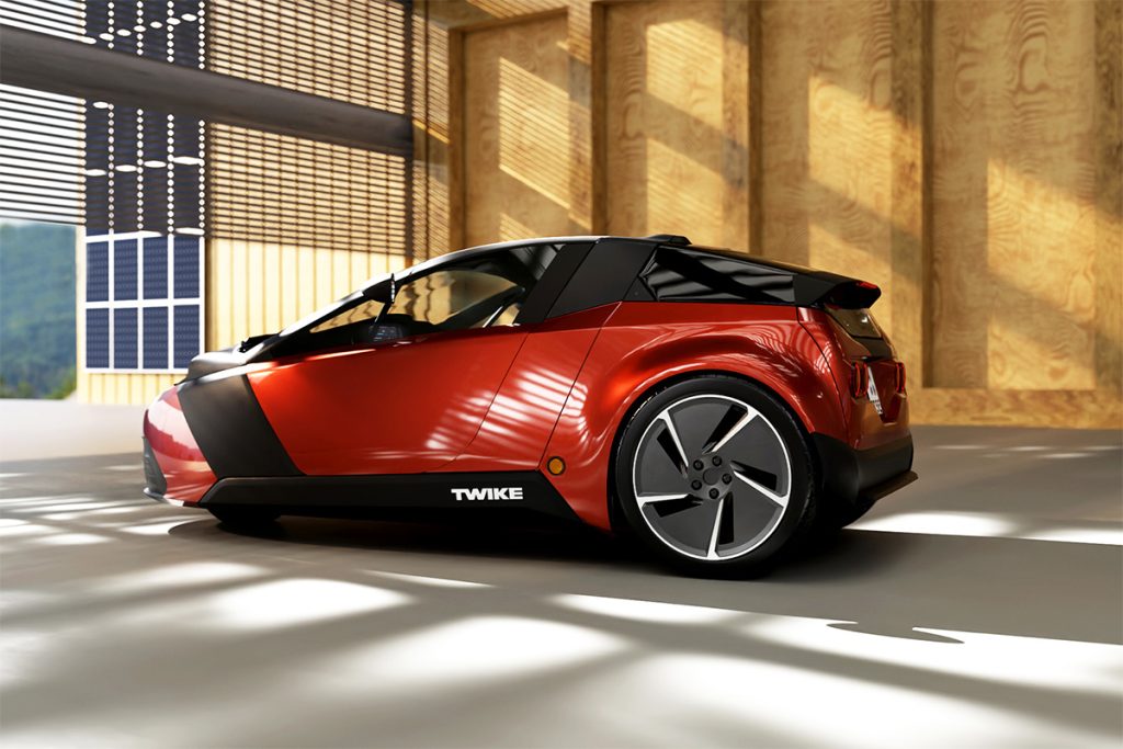 TWIKE 5 three-wheeled EV has side-stick steering, customizable speed ...
