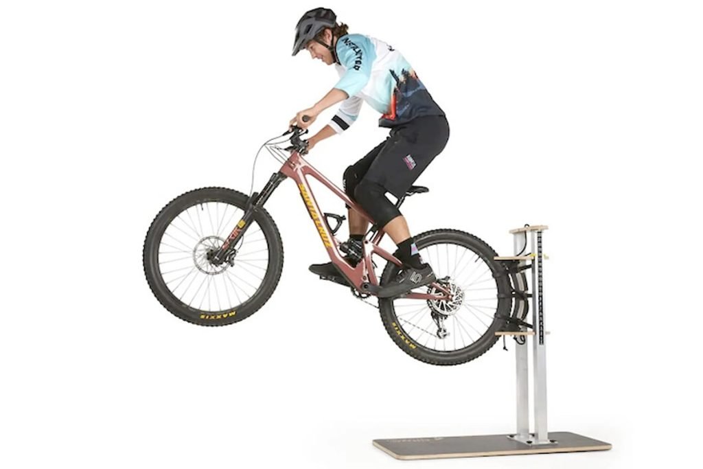 Garage Bunny lets mountain bikers practice the bunny hop at home