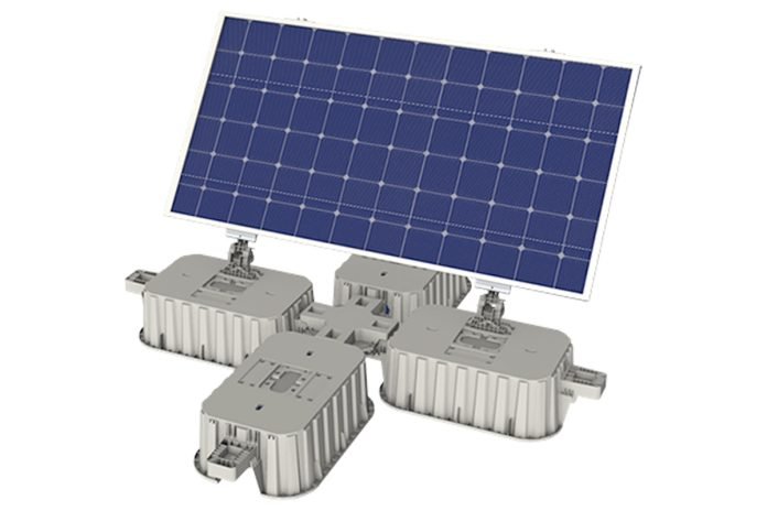 Floating solar panels that track the sun