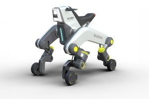Suzuki presents weird 4-legged, stair-climbing motorcycle
