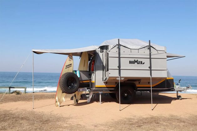 Badger Extreme camper trailer features an innovative expanding roof