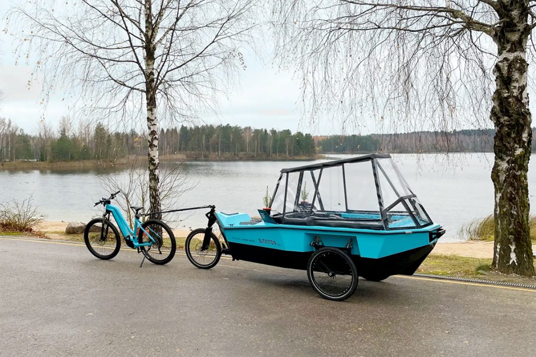 BeTriton separates etrike camper into compact, towable amphibious RV
