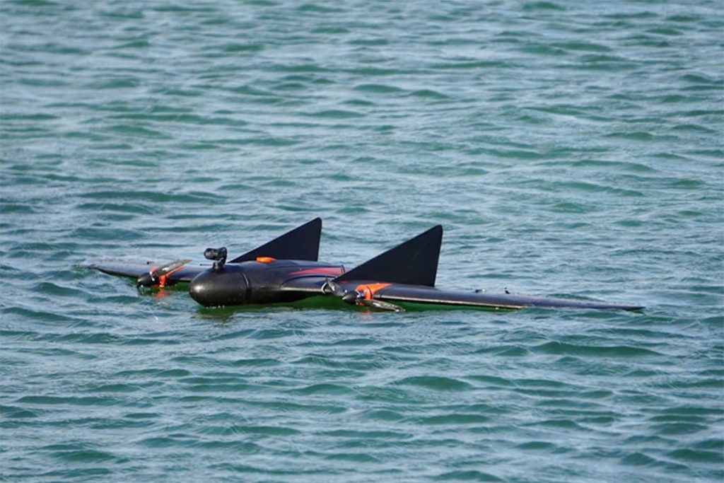 VT-Naut fixed-wing drone with vertical take-off and water landing ...