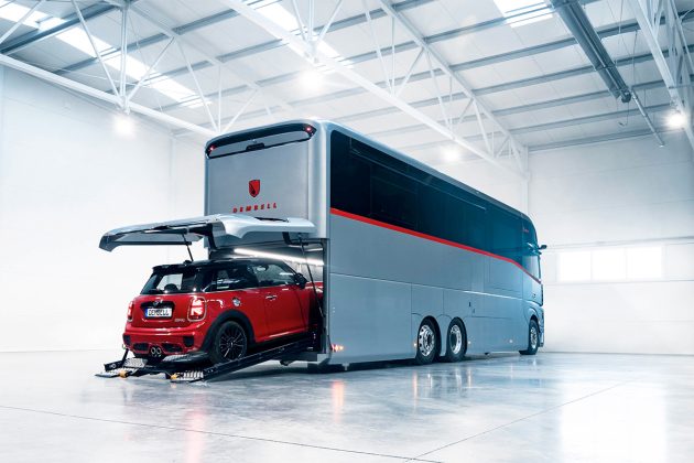 Dembell Motorhome with its large garage is a futuristic landyacht