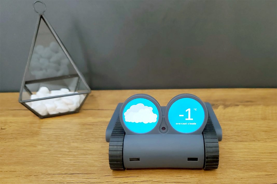 Cute companion robot transforms desktops into interactive learning labs