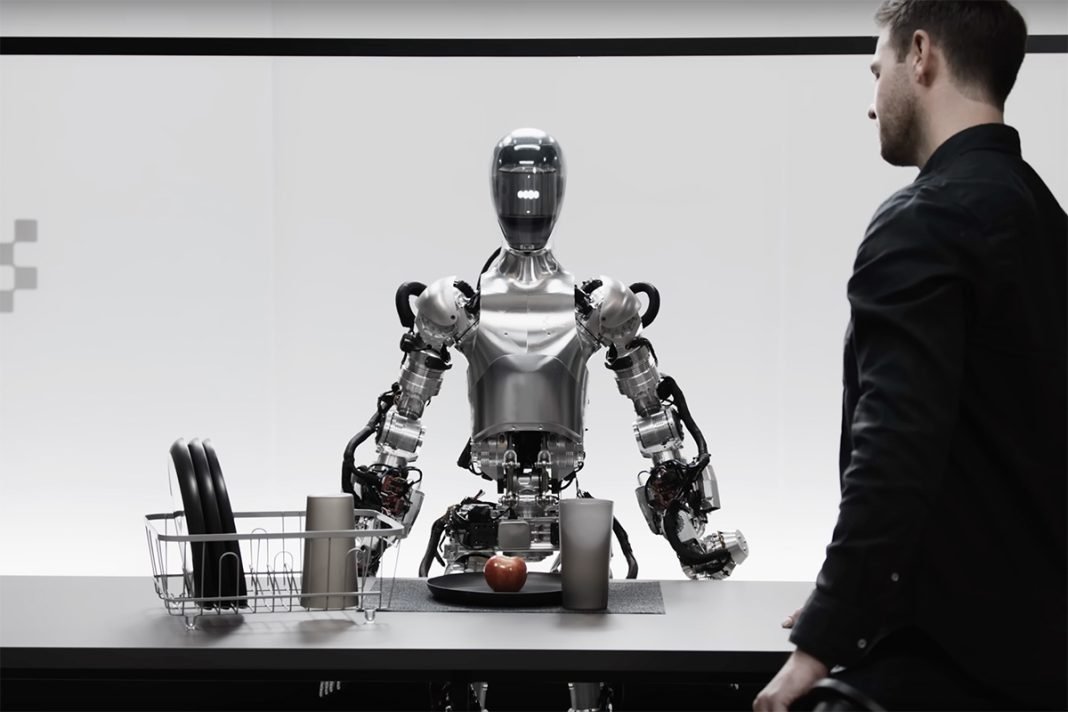 Figure 01 humanoid robot with GPT-enhanced communication and reasoning